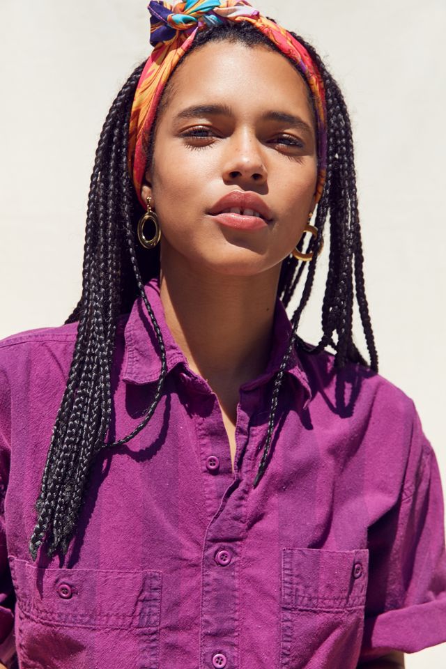 Vintage Striped Button-Down Cropped Shirt | Urban Outfitters