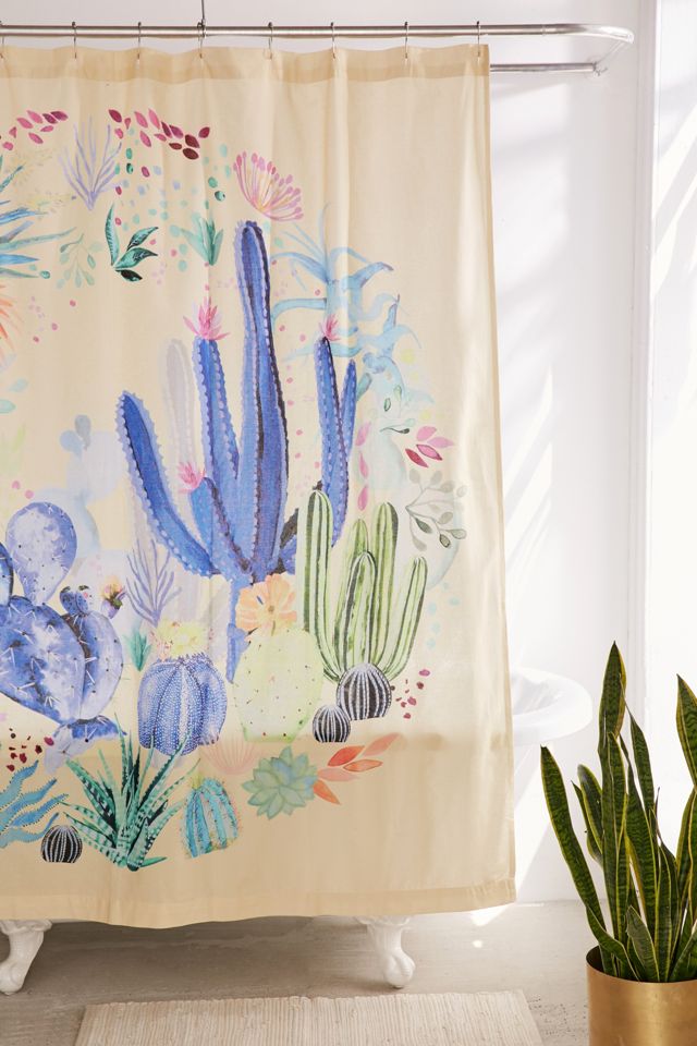 Cactus Terrarium Shower Curtain | Urban Outfitters