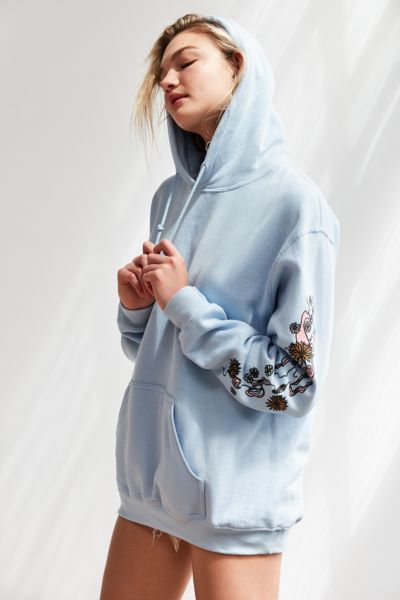 Silence Noise Skeleton Flower Hoodie Sweatshirt Urban Outfitters