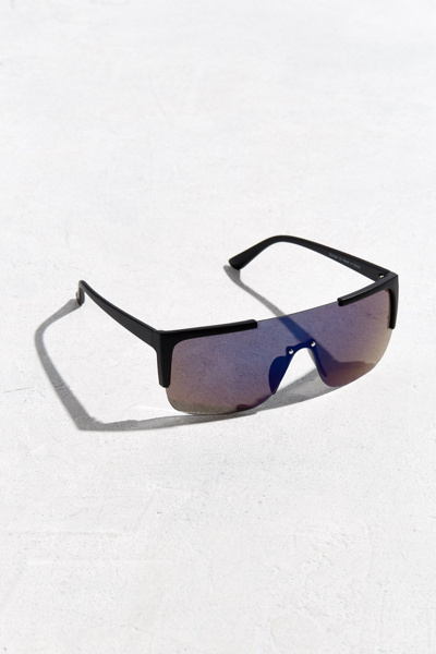 Matte Black Revo Shield Sunglasses | Urban Outfitters Canada