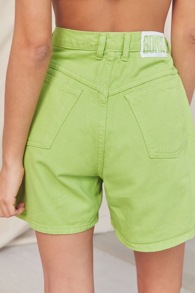 Vintage Bongo ‘90s Lime Green Denim Short | Urban Outfitters Canada
