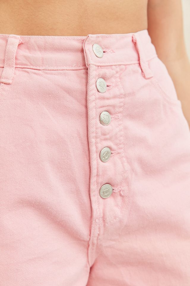 Vintage Bongo ‘90s Pale Pink Button Front Short | Urban Outfitters Canada