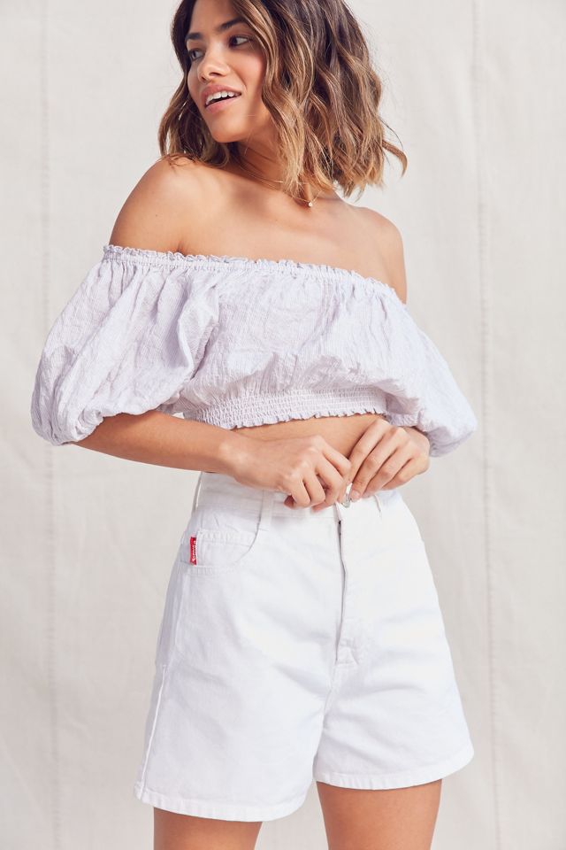 Vintage Bongo ‘90s White Denim Short | Urban Outfitters Canada