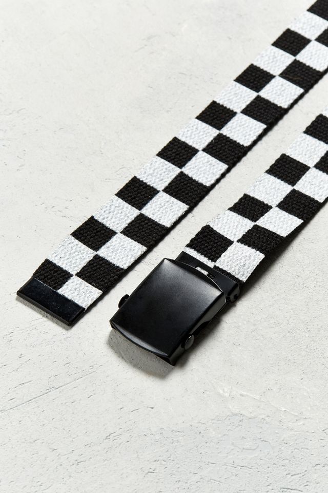 UO Checkered Extra Long Web Belt | Urban Outfitters