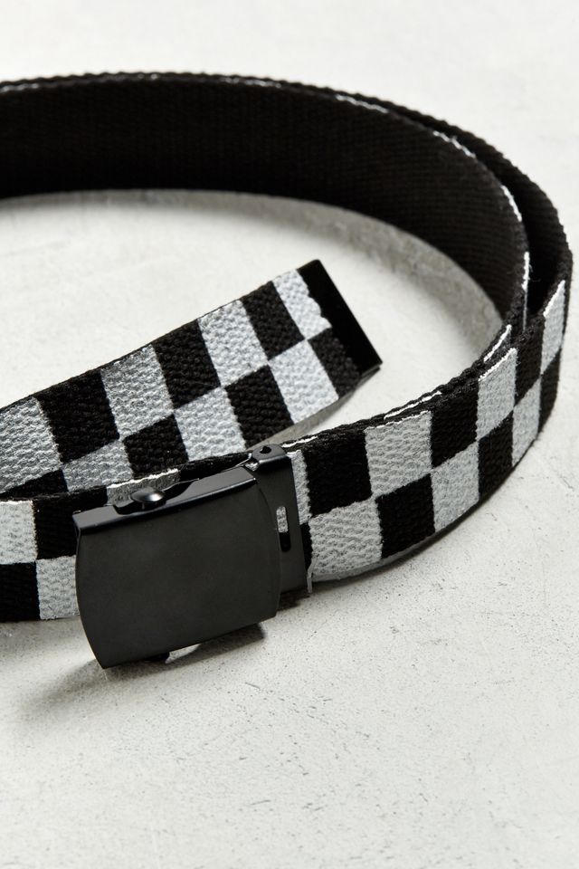 UO Checkered Extra Long Web Belt | Urban Outfitters