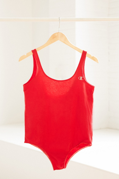 Urban Renewal Remade Champion Ruby Red Bodysuit | Urban Outfitters Canada
