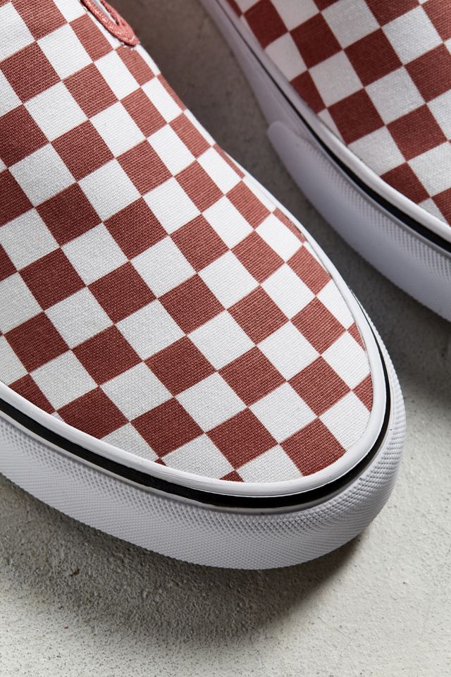 Vans Slip-On Checkerboard Faded Rose Sneaker | Urban Outfitters