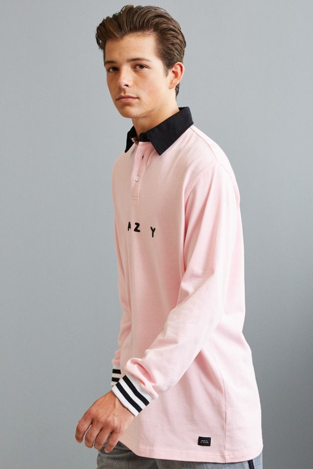 Lazy Oaf Pink Rugby Shirt | Urban Outfitters Canada