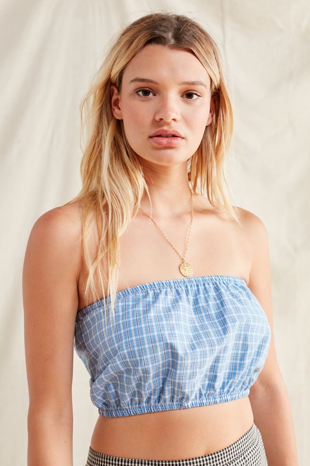 Urban Renewal Remade Checkered Tube Top | Urban Outfitters Canada