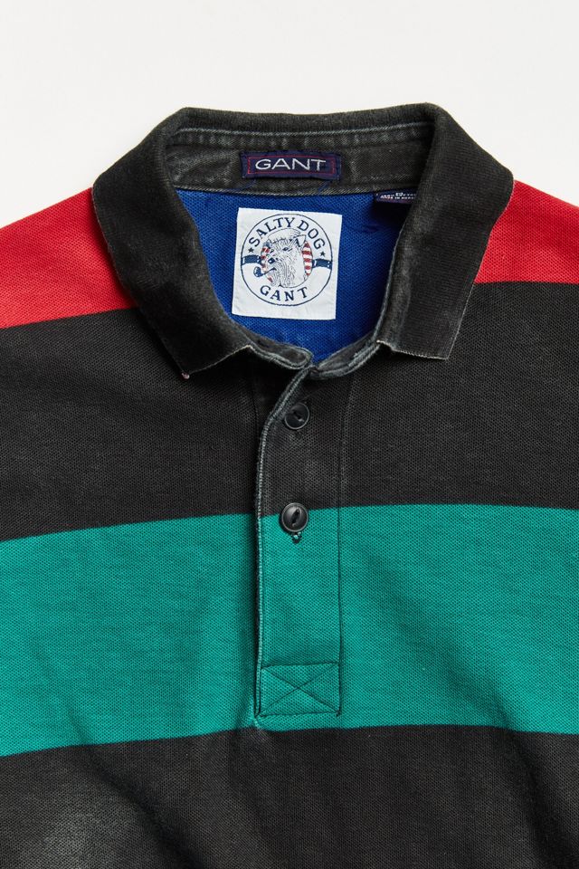 Vintage Gant Black Multi Stripe Rugby Shirt | Urban Outfitters Canada