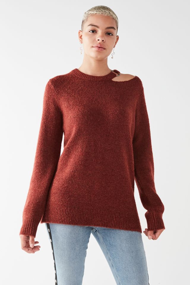 UO Lizzie O-Ring Cut-Out Sweater | Urban Outfitters Canada