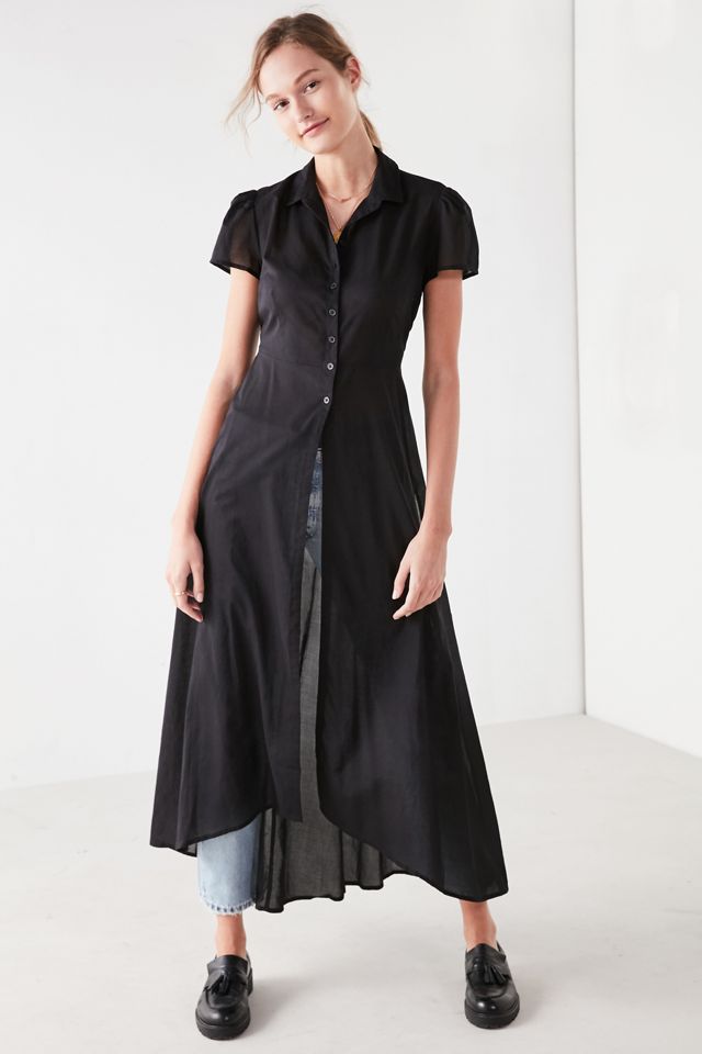 UO Susie Button-Down Maxi Tunic Top | Urban Outfitters