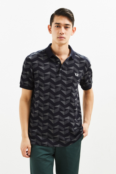 Fred Perry Jacquard Pique Polo Shirt | Urban Outfitters Canada