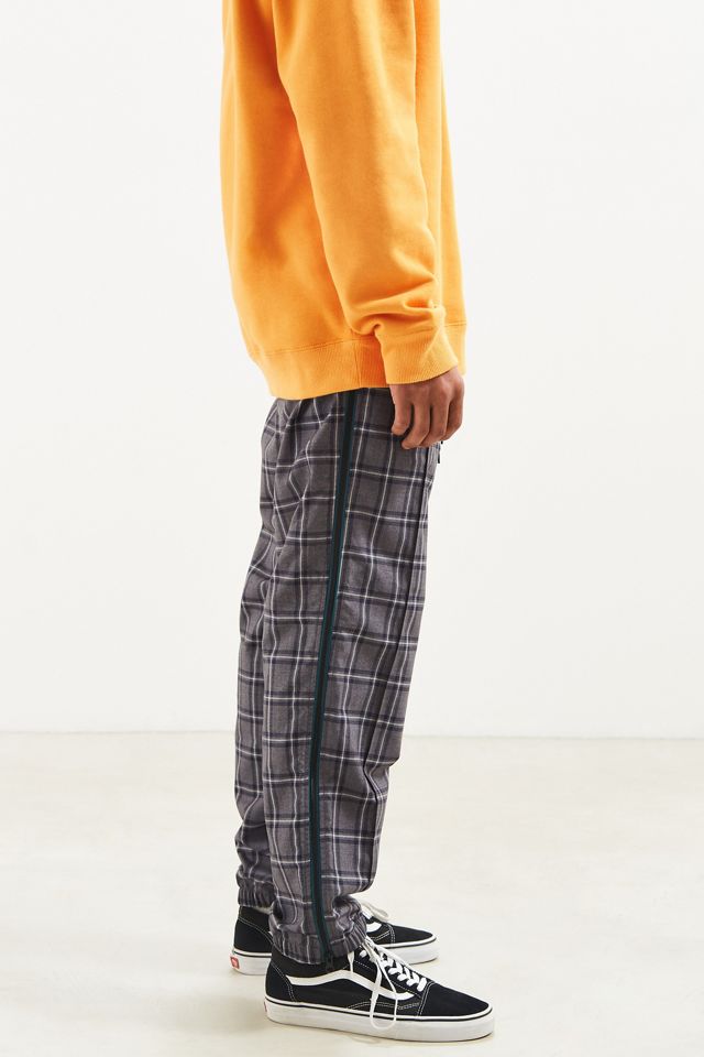 UO Side Zip Windowpane Pant | Urban Outfitters