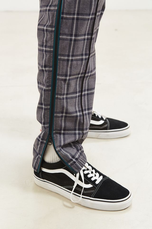 UO Side Zip Windowpane Pant | Urban Outfitters