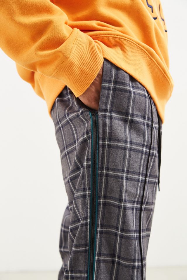 UO Side Zip Windowpane Pant | Urban Outfitters