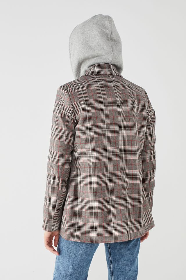 UO Red Checkered Blazer | Urban Outfitters