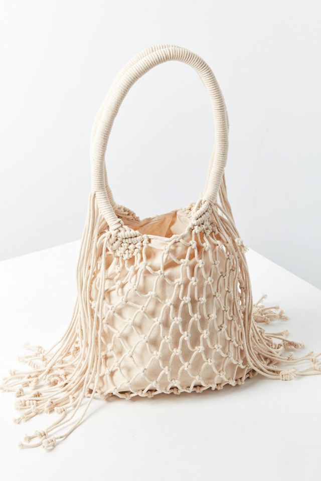 Macrame Net Shoulder Bag | Urban Outfitters