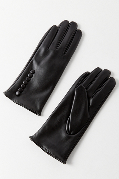 Vegan Leather Button Glove | Urban Outfitters