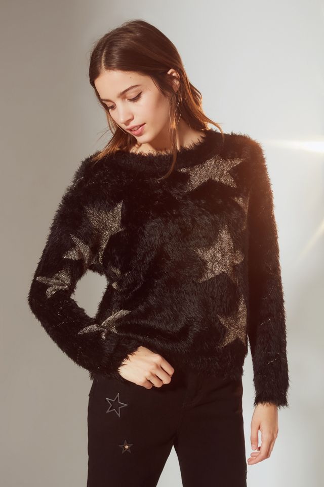 Haute Rogue Fuzzy Star Sweater | Urban Outfitters