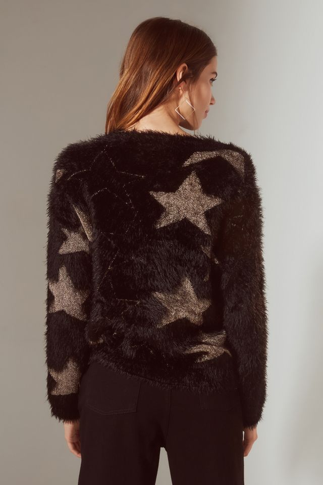 Haute Rogue Fuzzy Star Sweater | Urban Outfitters