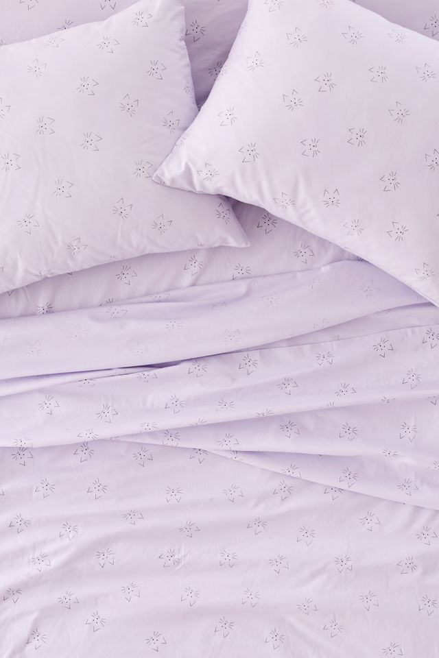 Cat Face Sheet Set | Urban Outfitters