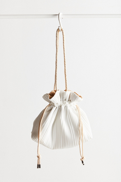 Woven Pleated Drawstring Pouch | Urban Outfitters