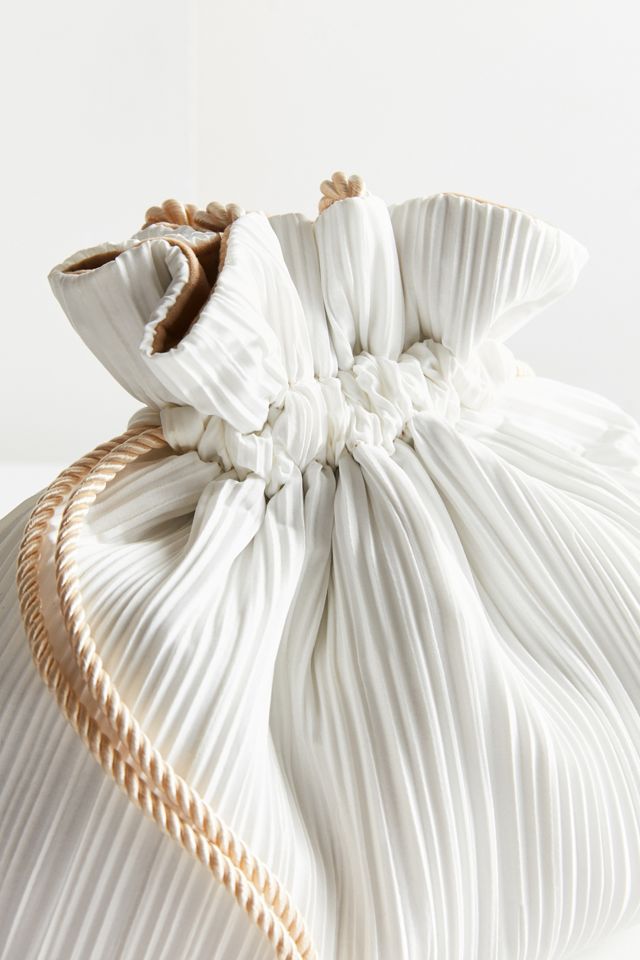 Woven Pleated Drawstring Pouch | Urban Outfitters