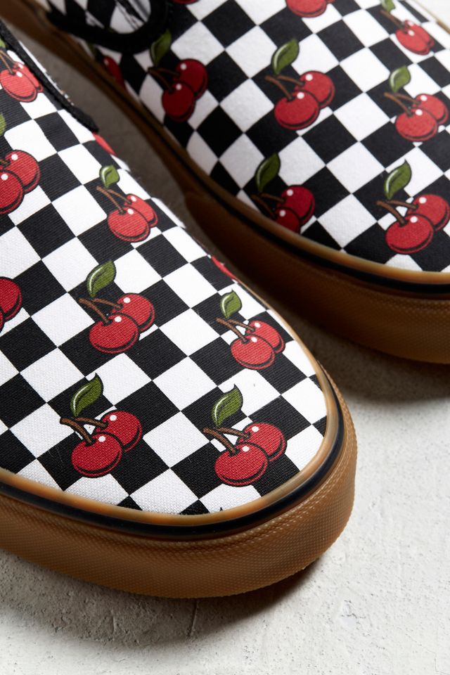 Vans Classic Slip-On Checkerboard Cherry Sneaker | Urban Outfitters