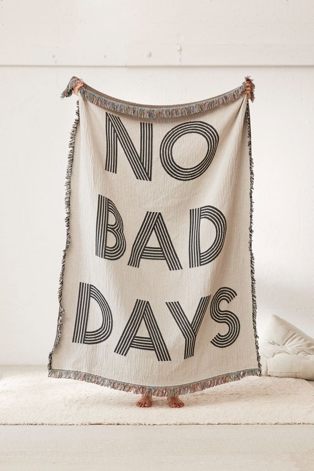 No Bad Days Woven Throw Blanket | Urban Outfitters