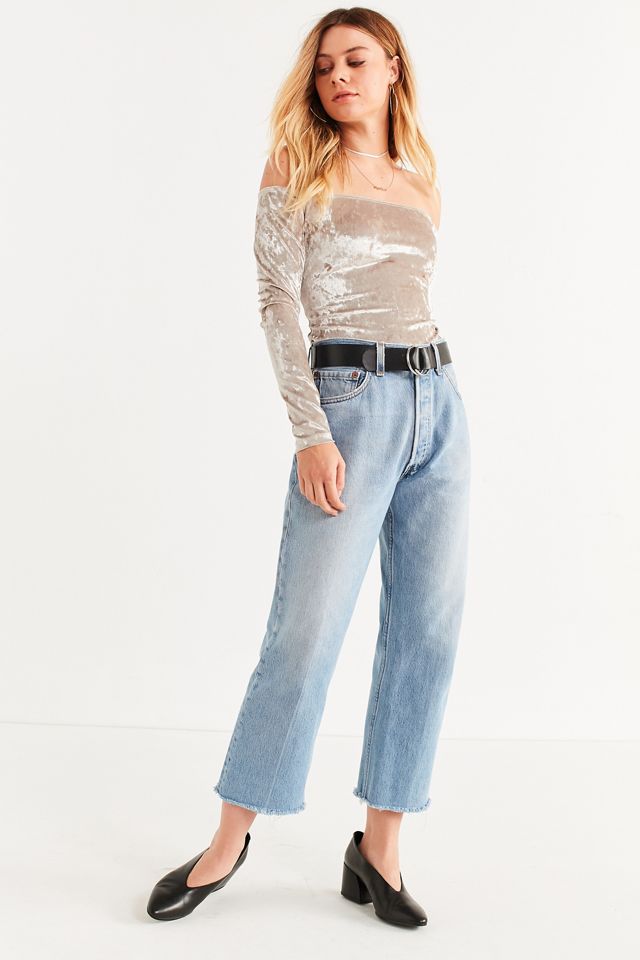 UO Off-The-Shoulder Velvet Top | Urban Outfitters