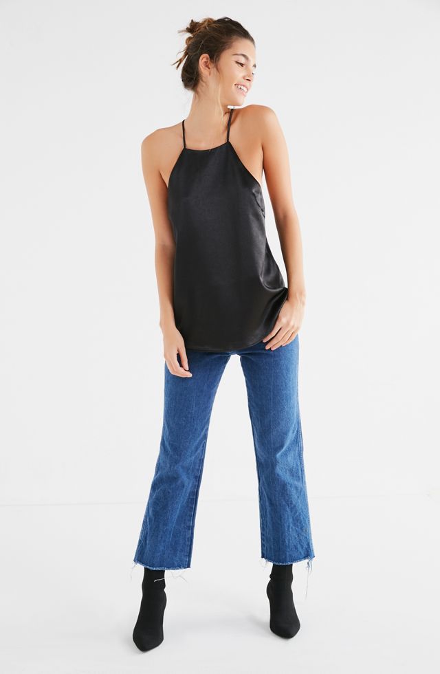 UO Silky Cross-Back Apron Top | Urban Outfitters