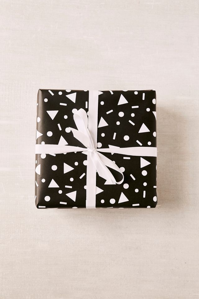 BASH Black + White Confetti Wrapping Paper | Urban Outfitters Canada