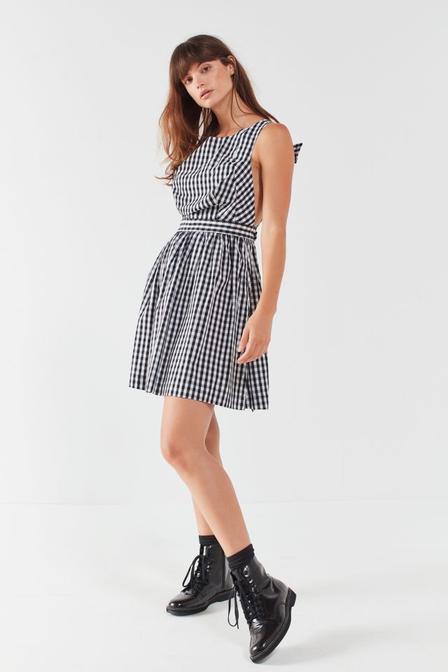 L’ecole Des Femmes Bow-Tie Gingham Dress | Urban Outfitters Canada