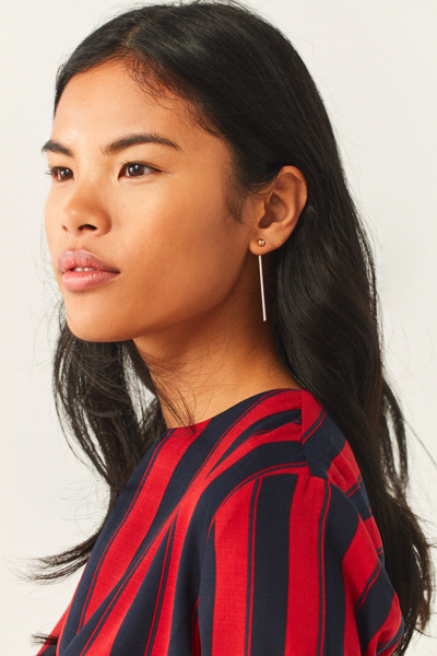Ball Bar Ear Jacket Earring | Urban Outfitters