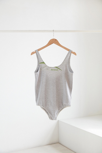 Vintage Remade Reebok Light Grey Bodysuit | Urban Outfitters Canada