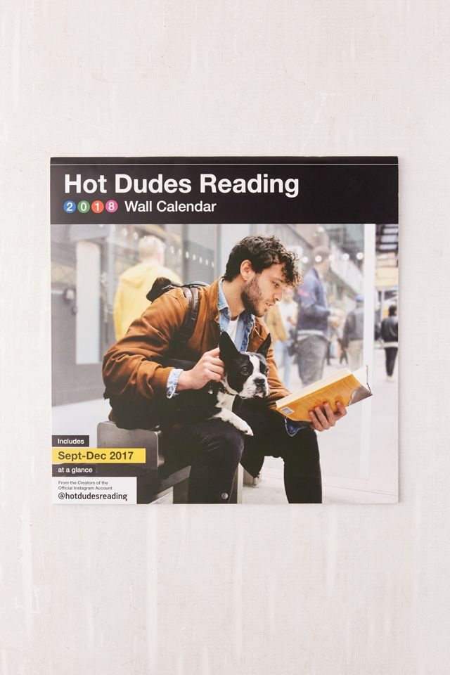 2018 Hot Dudes Reading 12-Month Wall Calendar | Urban Outfitters