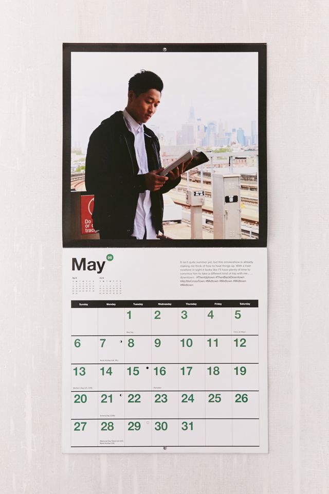 2018 Hot Dudes Reading 12-Month Wall Calendar | Urban Outfitters