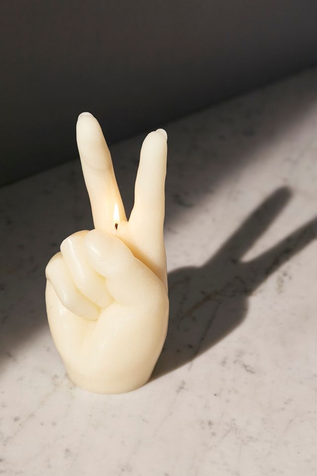 Peace Sign Hand Candle | Urban Outfitters