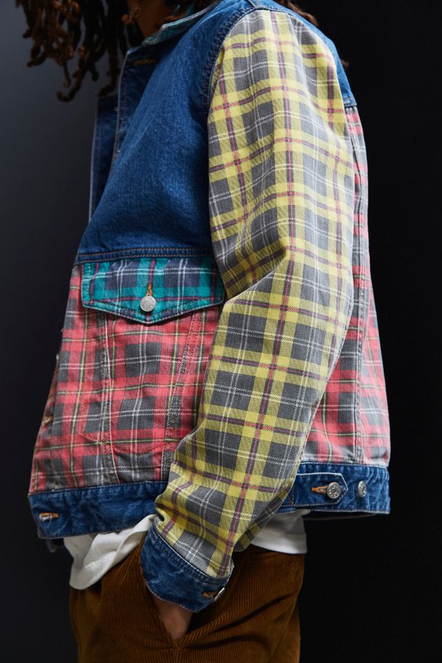 BDG Printed Colorblock Denim Trucker Jacket | Urban Outfitters