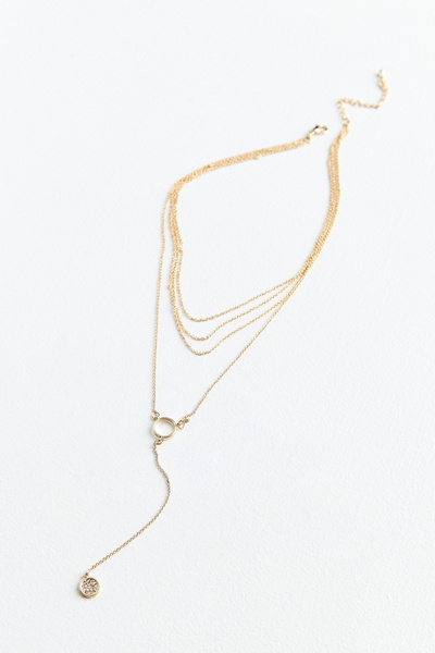 Layered Chain Lariat Necklace | Urban Outfitters