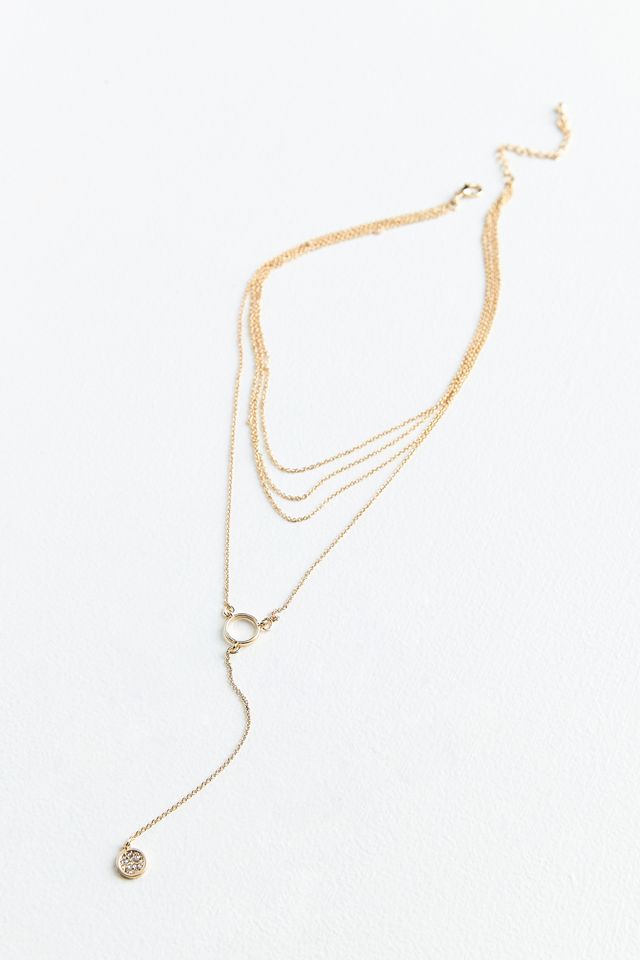 Layered Chain Lariat Necklace | Urban Outfitters Canada