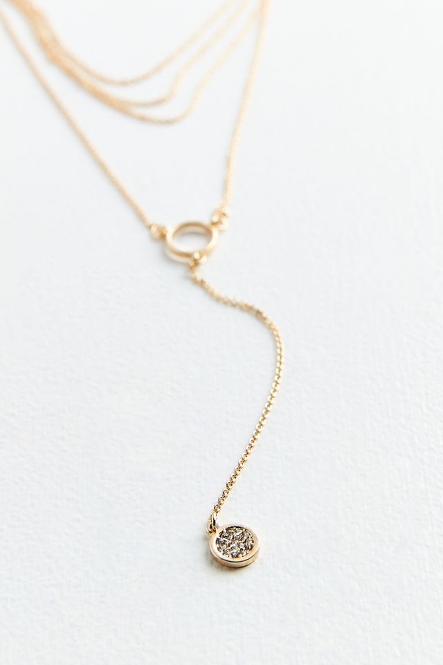 Layered Chain Lariat Necklace | Urban Outfitters