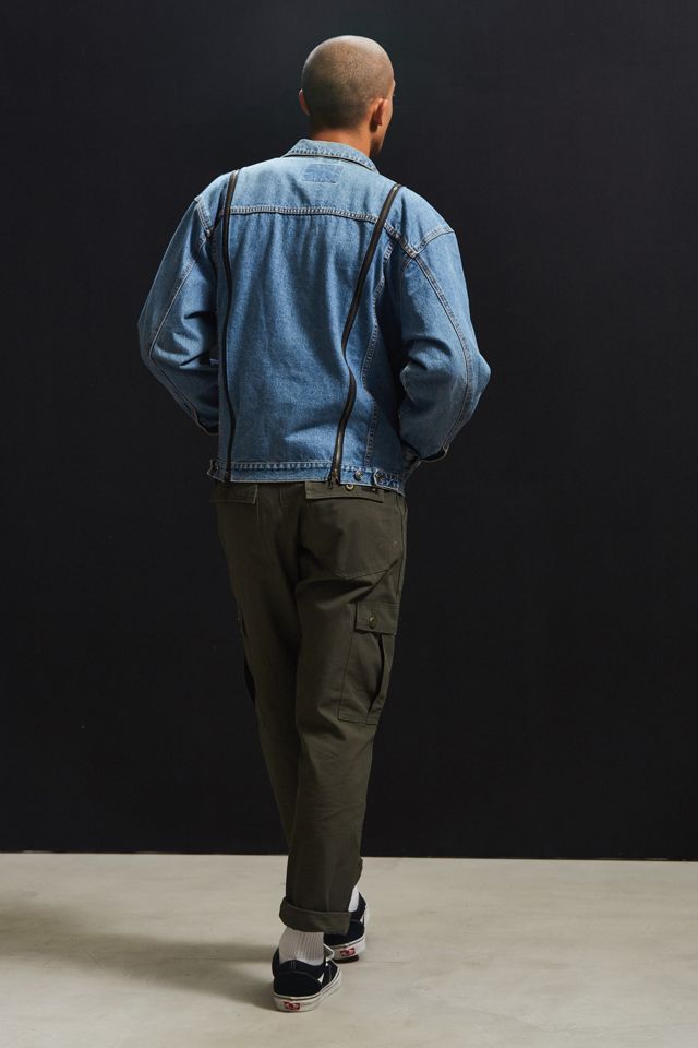 Vintage Double Back Zipper Denim Trucker Jacket | Urban Outfitters