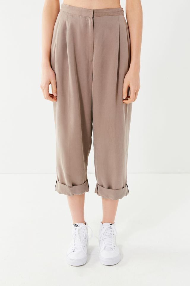 Vintage Silky Cuffed Pant | Urban Outfitters