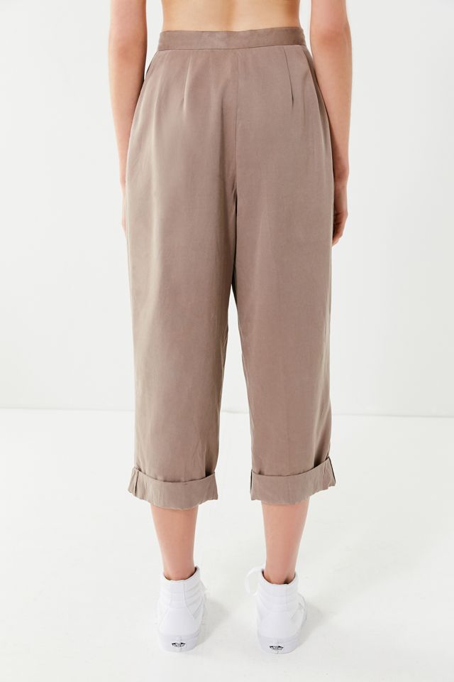 Vintage Silky Cuffed Pant | Urban Outfitters