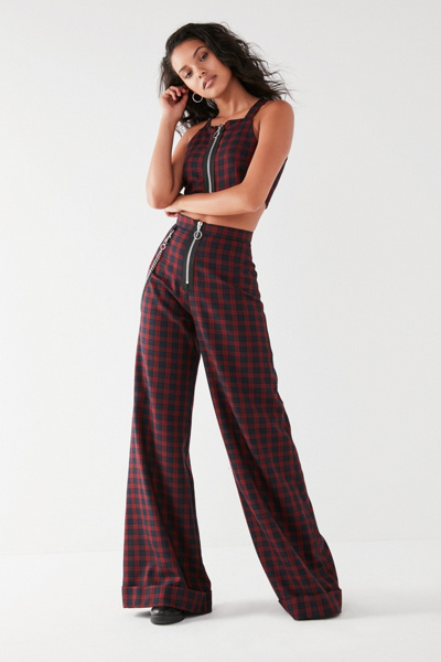 The Ragged Priest Lennox Plaid Wide-Leg Pant | Urban Outfitters Canada