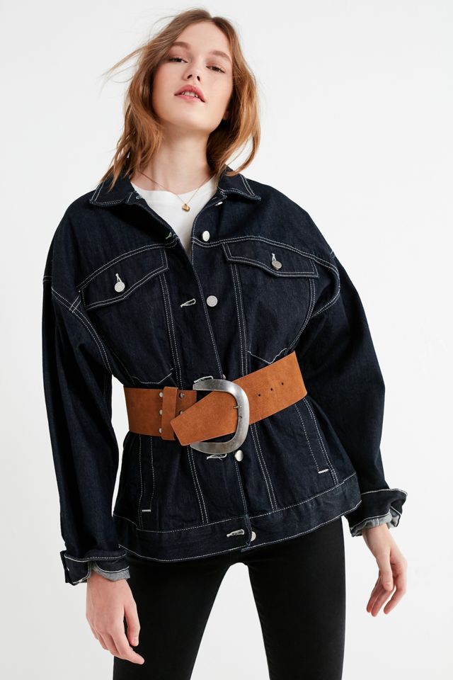 Mega-Wide Suede Belt | Urban Outfitters