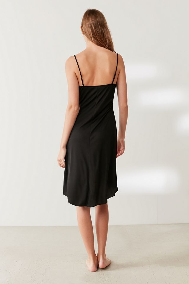 Out From Under High/Low Satin Slip | Urban Outfitters Canada