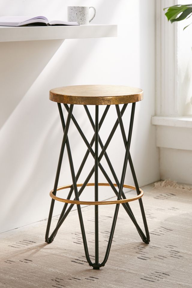 Lorna Gold Counter Stool | Urban Outfitters